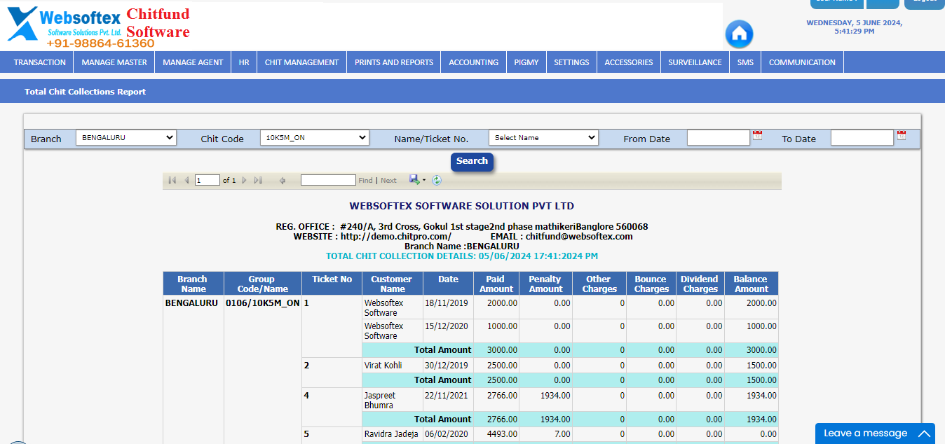 Online Chit Fund Software in Bangalore, chit fund company registration ...